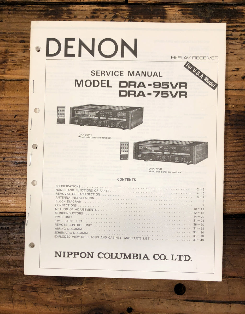 Cassette Service Manual *Original* – Vintage Audio Store - Vintage Service Manuals, Stereo ...