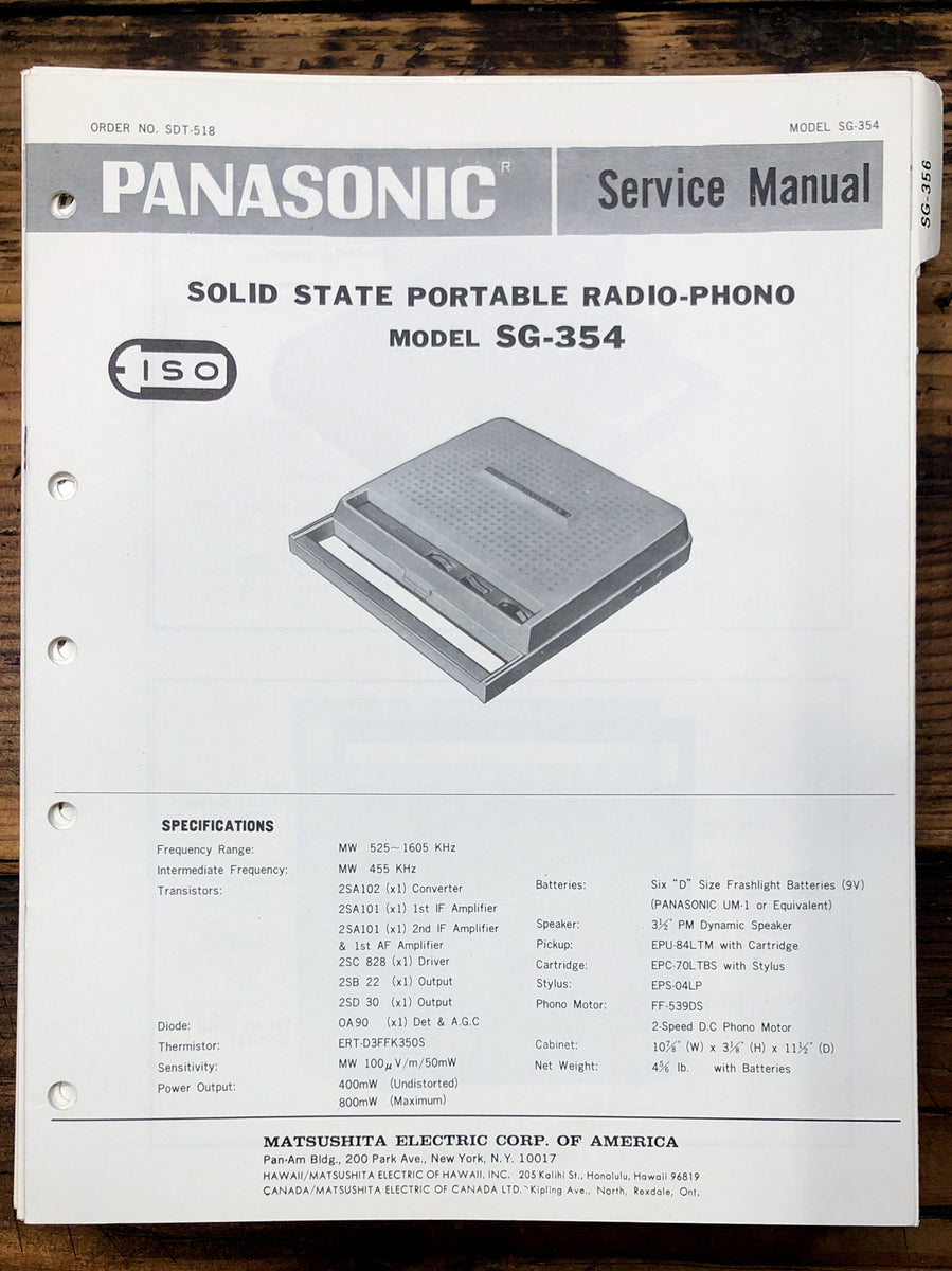 Record Player / Turntable Service Manual *Original* – Vintage Audio Store - Vintage Service ...