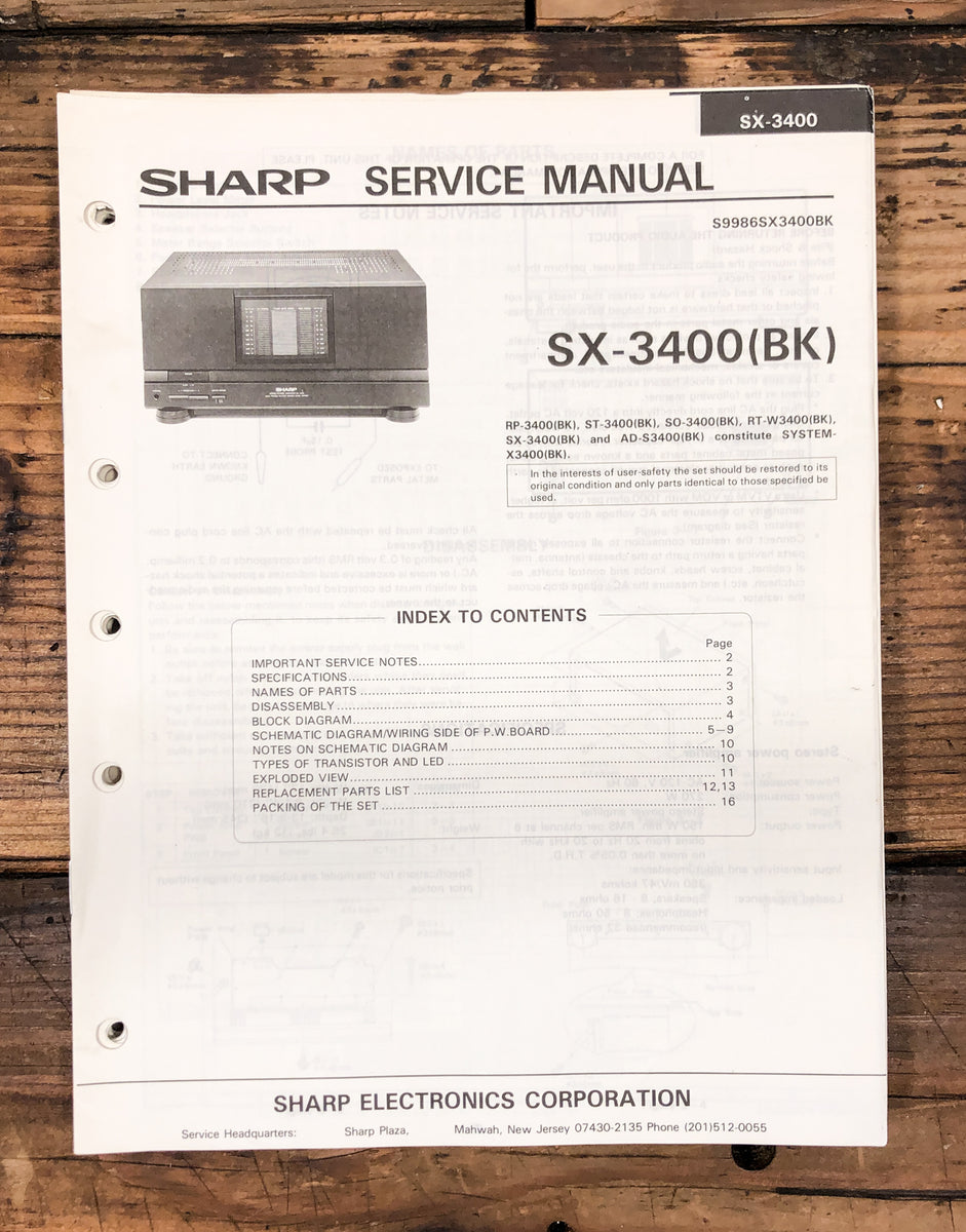 Tuner Service Manual *Original* – Vintage Audio Store - Vintage Service Manuals, Stereo ...