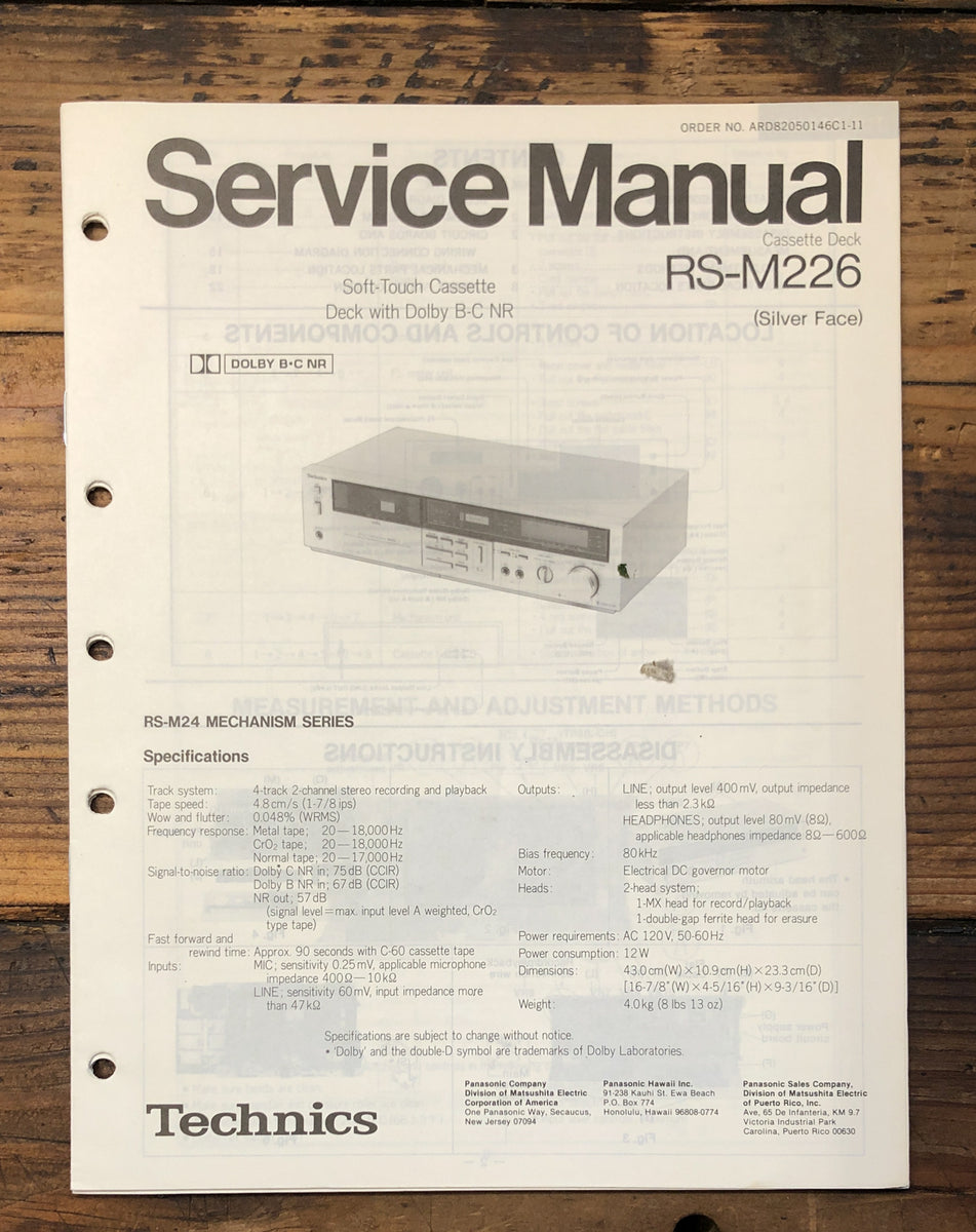 Service Manual *Original* – Vintage Audio Store - Vintage Service Manuals, Stereo Brochures and ...