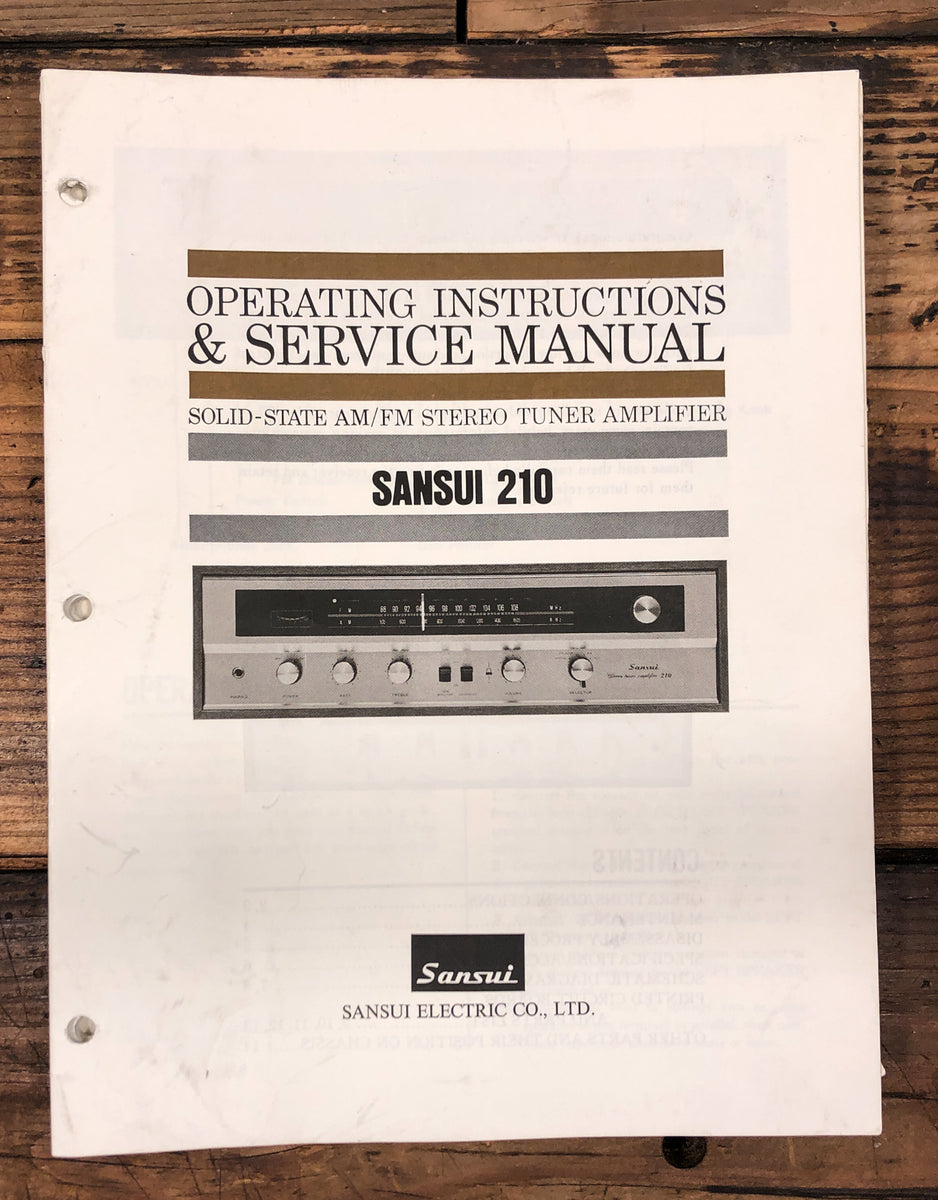 Receiver Service Manual *Original* – Vintage Audio Store - Vintage Service Manuals, Stereo ...