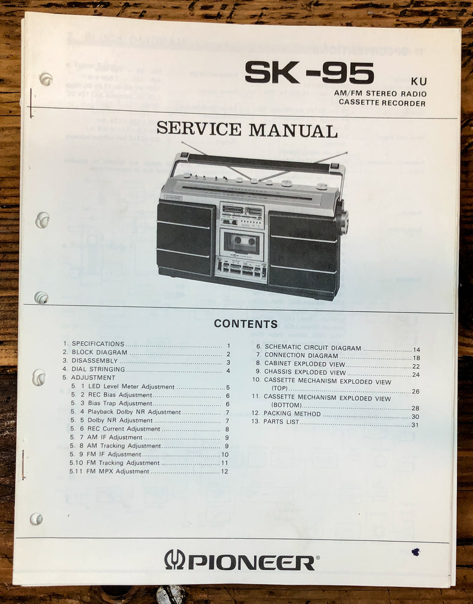 Radio Service Manual *Original* – Vintage Audio Store - Vintage Service Manuals, Stereo ...
