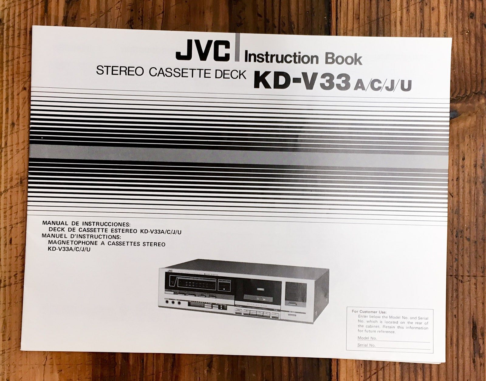 Jvc Instruction Booklet