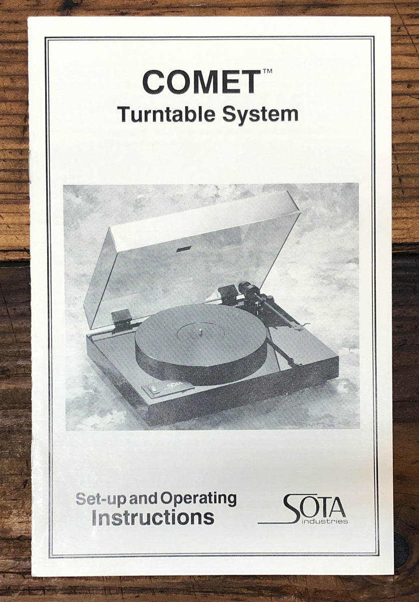 Record Player / Turntable User / Owner Manual *Original* – Vintage Audio Store - Vintage Service ...