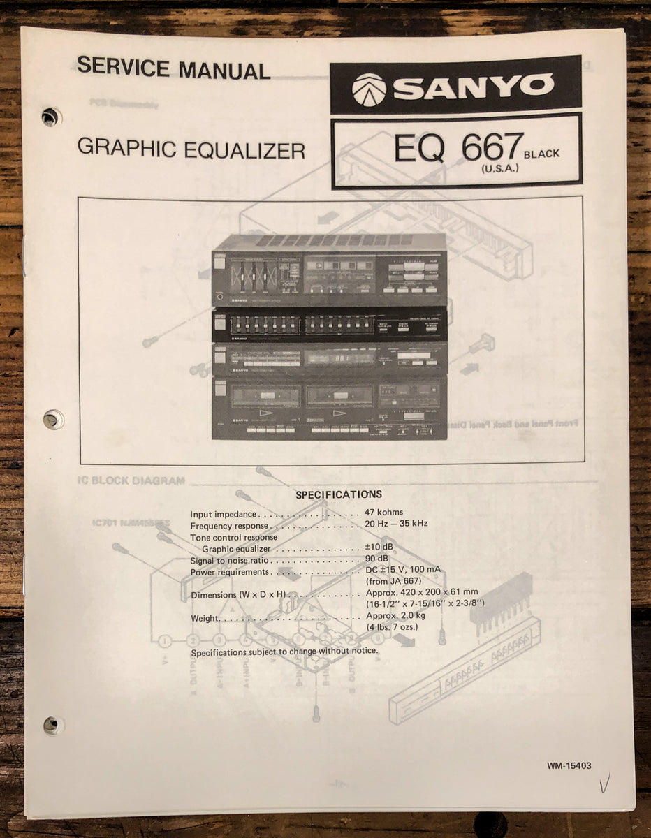 Equalizer Service Manual *Original* – Vintage Audio Store - Vintage ...