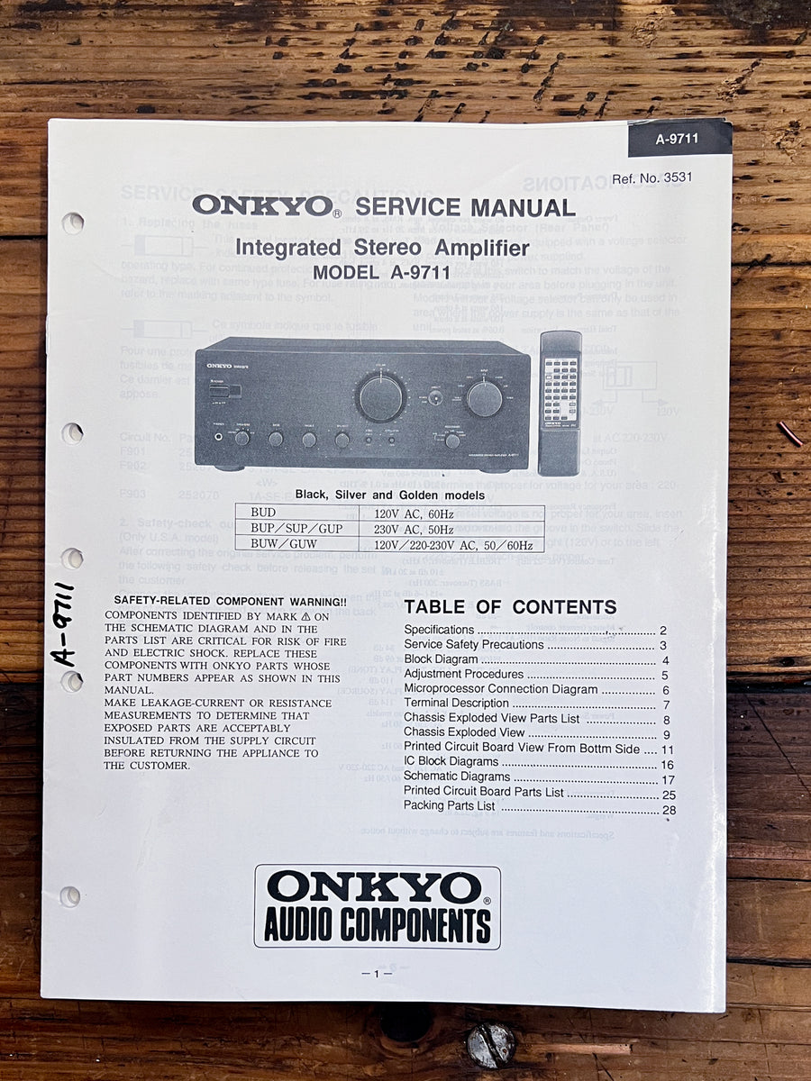 Amplifier Service Manual *Original* – Vintage Audio Store - Vintage ...