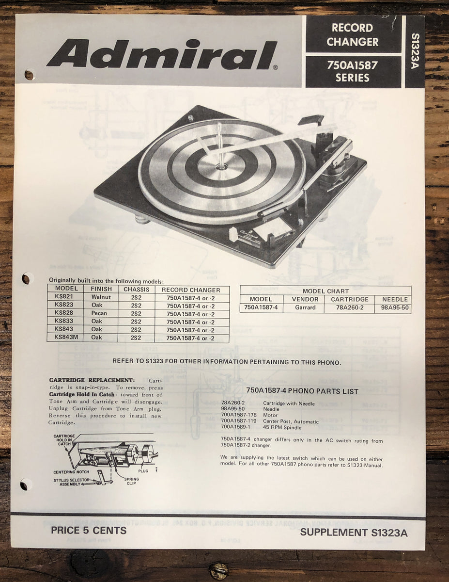Record Player / Turntable Service Manual – Vintage Audio Store ...