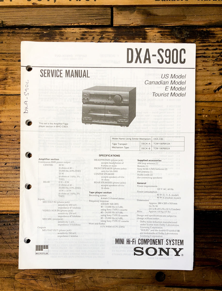 Stereo Service Manual *Original* – Vintage Audio Store - Vintage ...