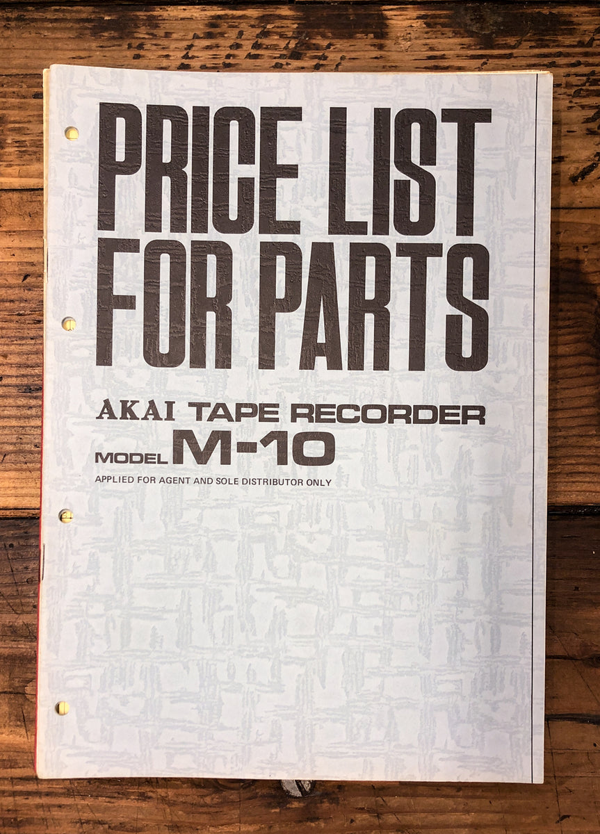 Reel to Reel Service Manual *Original* – Vintage Audio Store - Vintage ...