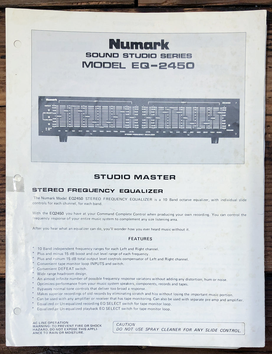 Amplifier Owner / User Manual *Original* – Vintage Audio Store ...