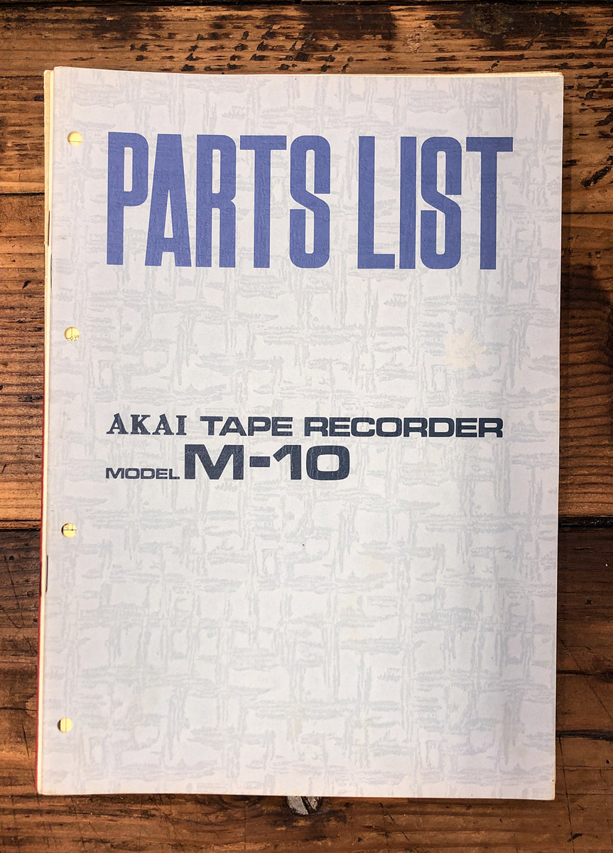 Reel to Reel Service Manual *Original* – Vintage Audio Store - Vintage ...