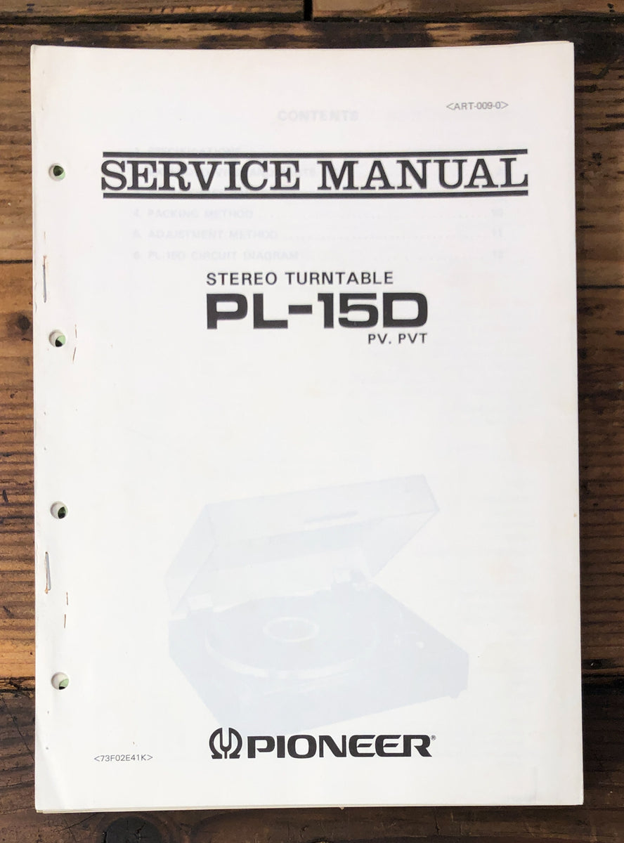 Record Player / Turntable Service Manual *Original* – Vintage Audio ...