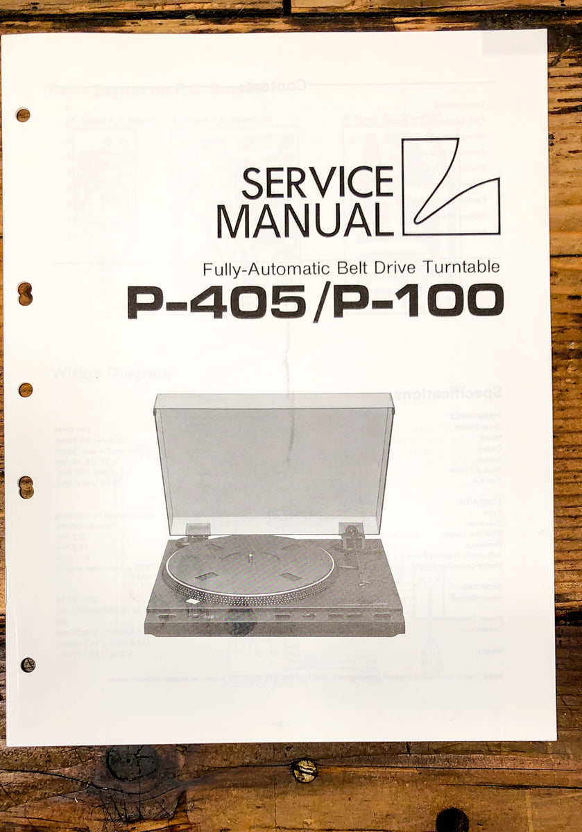 Turntable Service Manual – Vintage Audio Store - Vintage Service ...