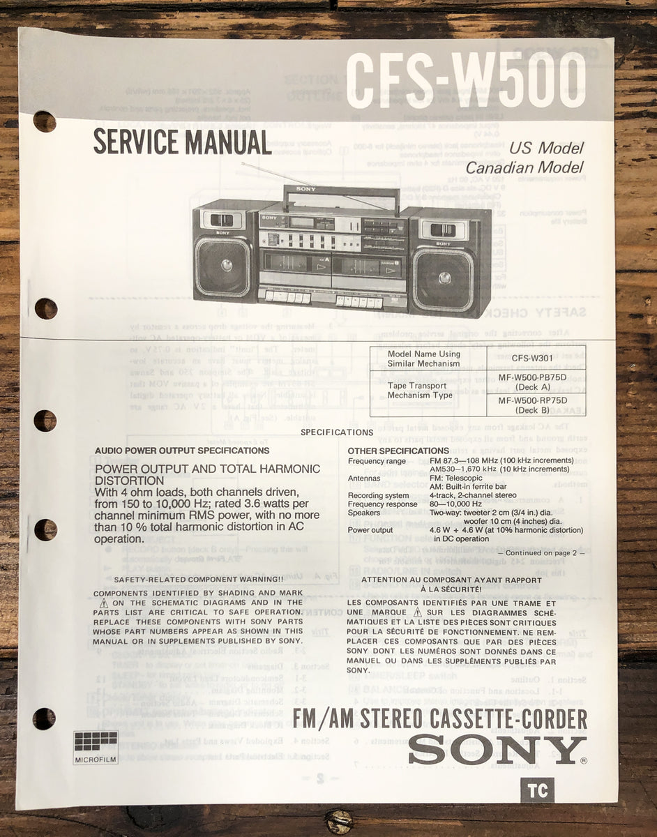 Radio Service Manual – Vintage Audio Store - Vintage Service Manuals ...