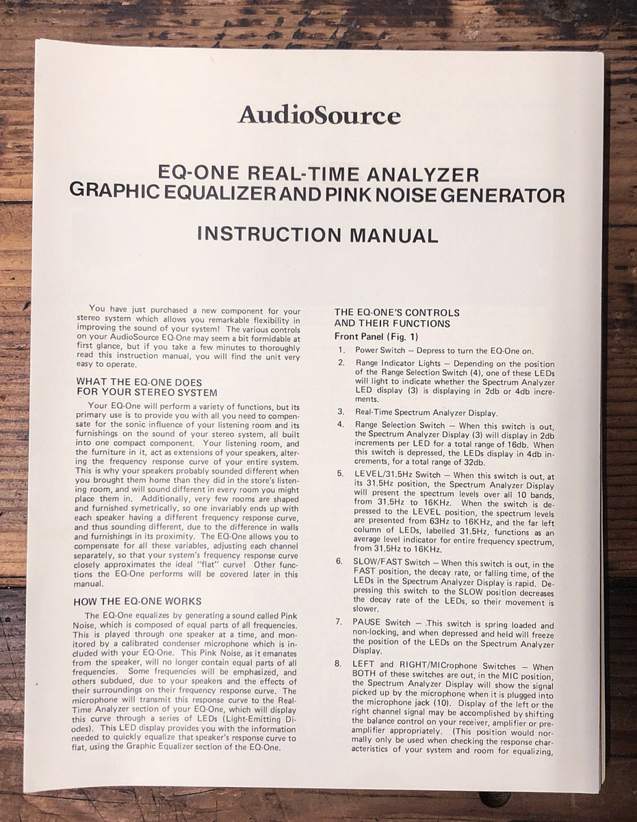 Receiver Owner / User Manual *Original* – Vintage Audio Store - Vintage ...