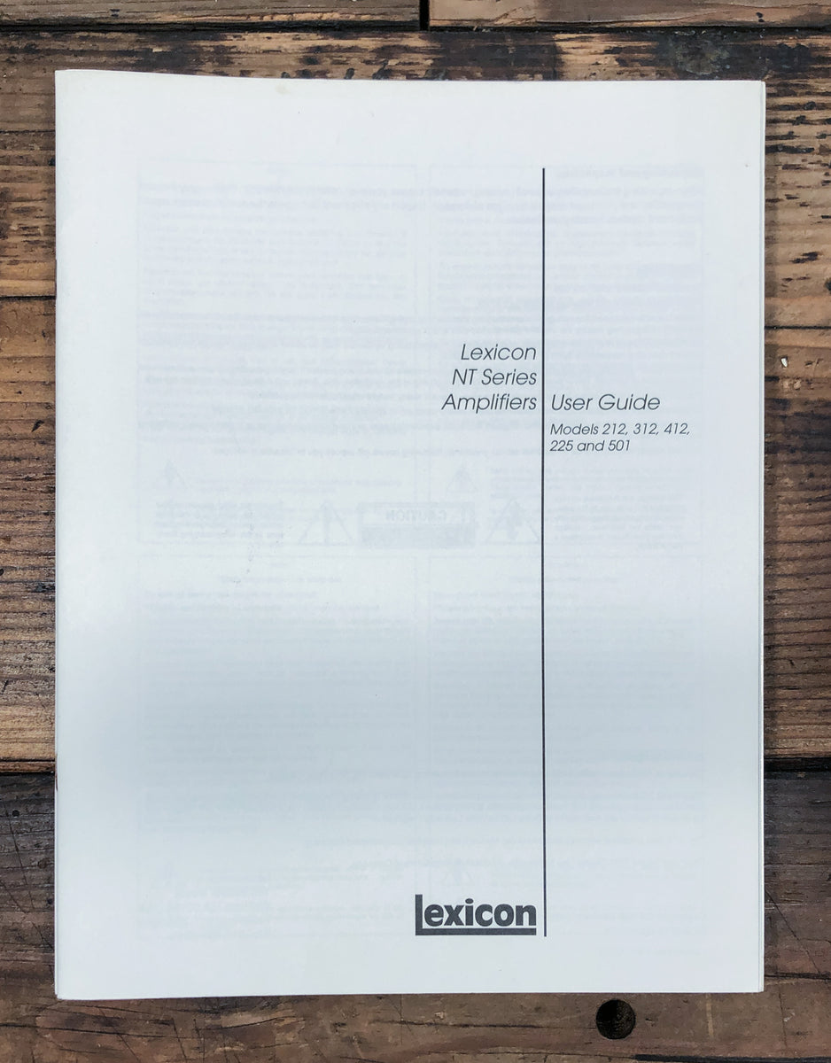 Subwoofer Owner / User Manual *Original* – Vintage Audio Store ...