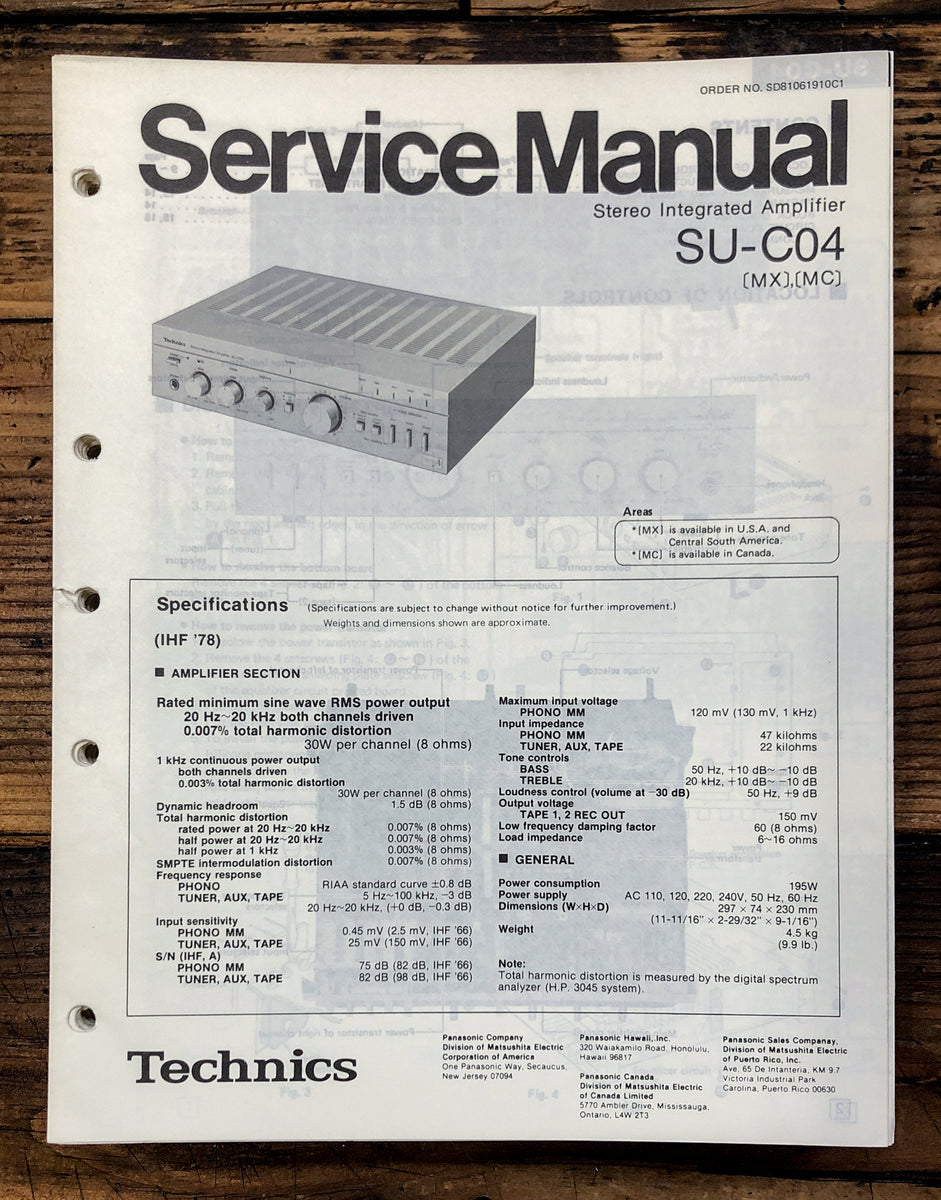 Cassette Service Manual *Original* – Vintage Audio Store - Vintage Service Manuals, Stereo ...