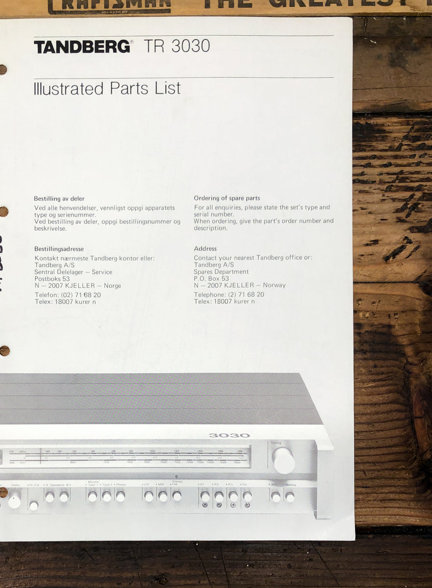 Receiver Service Manual *Original* – Vintage Audio Store - Vintage ...