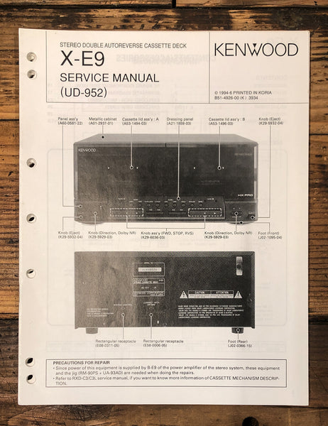 Service Manual *Original* – Vintage Audio Store - Vintage Service Manuals, Stereo Brochures and ...