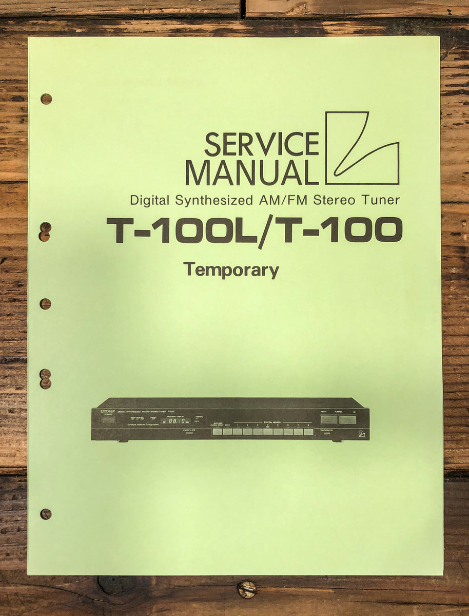 Tuner Service Manual – Vintage Audio Store - Vintage Service Manuals, Stereo Brochures and Parts