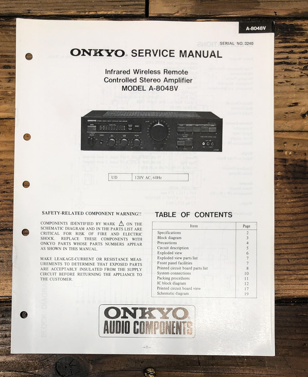 Amplifier Service Manual – Vintage Audio Store - Vintage Service ...