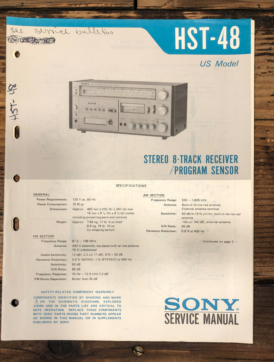 Stereo Service Manual – Vintage Audio Store - Vintage Service Manuals ...