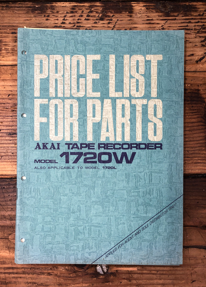 Reel to Reel Service Manual *Original* – Vintage Audio Store - Vintage ...