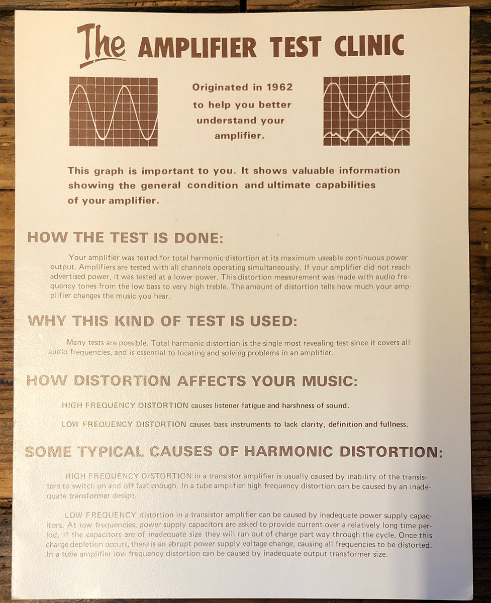 Amplifier *Original* – Vintage Audio Store - Vintage Service Manuals ...
