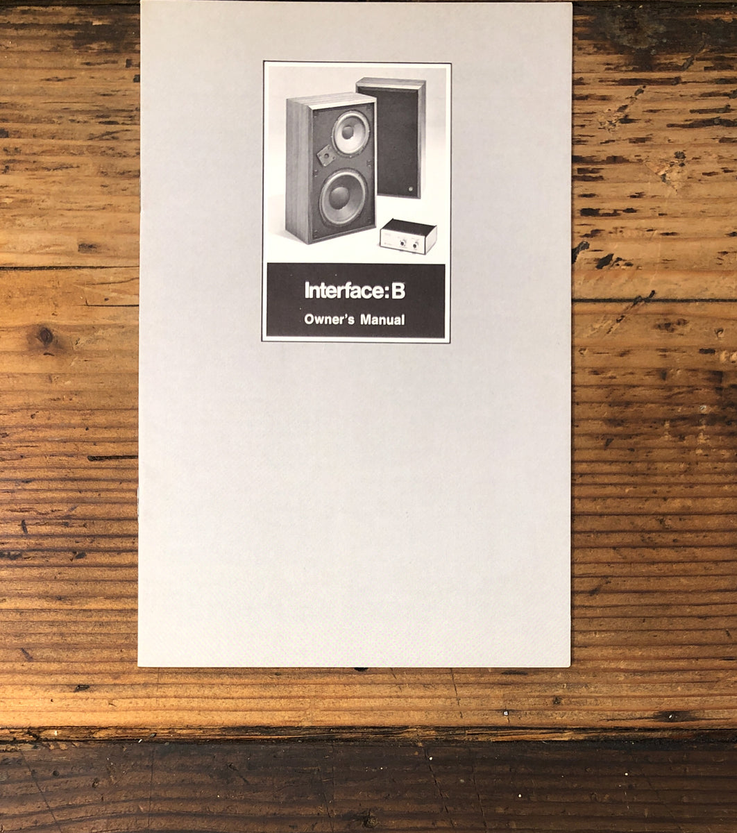 Speaker Owner / User Manual *Original* – Vintage Audio Store - Vintage ...