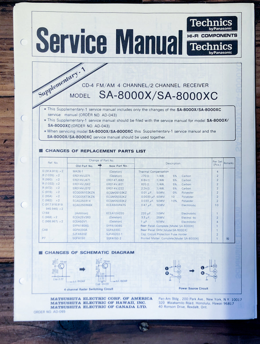 Amplifier Service Manual *Original* – Vintage Audio Store - Vintage ...