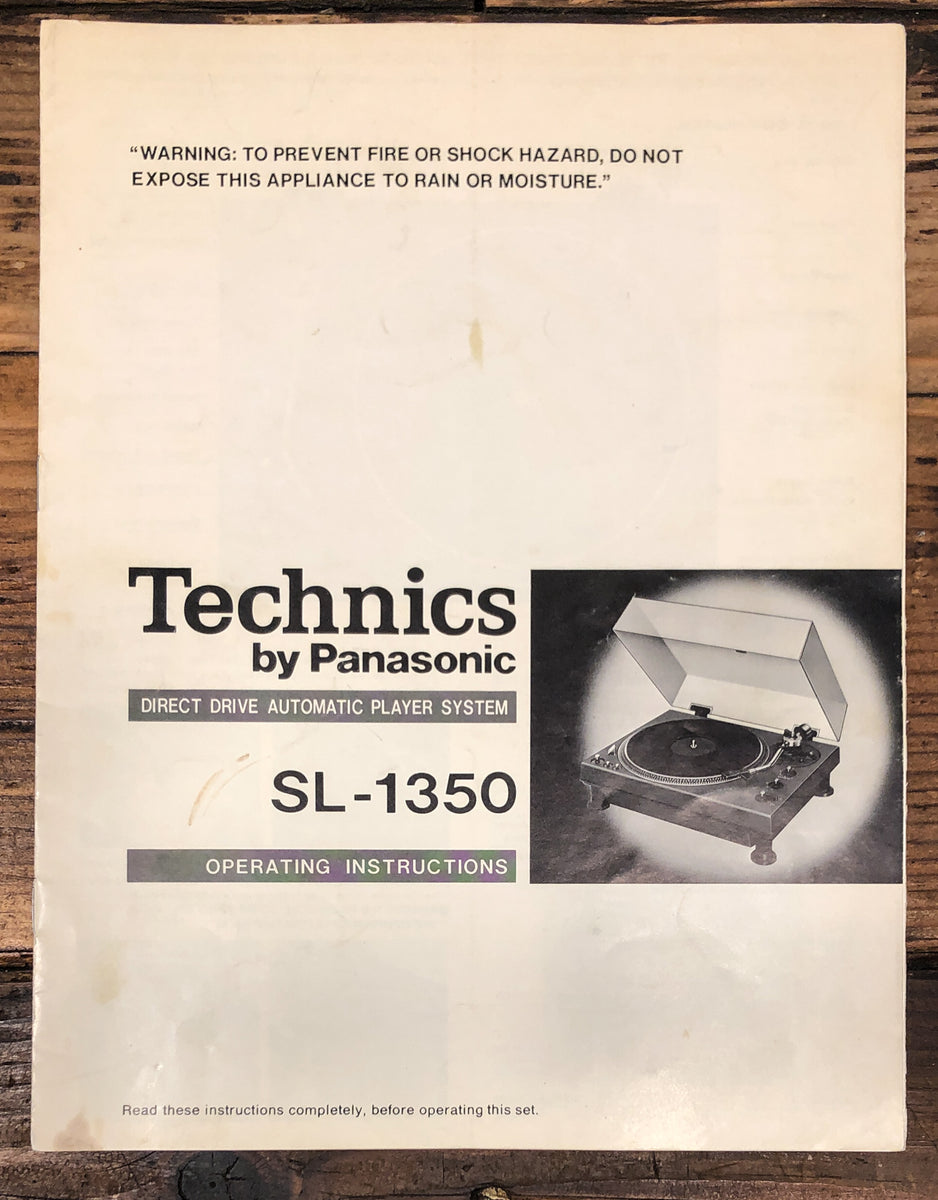 Turntable Owners / User Manual – Vintage Audio Store - Vintage Service ...