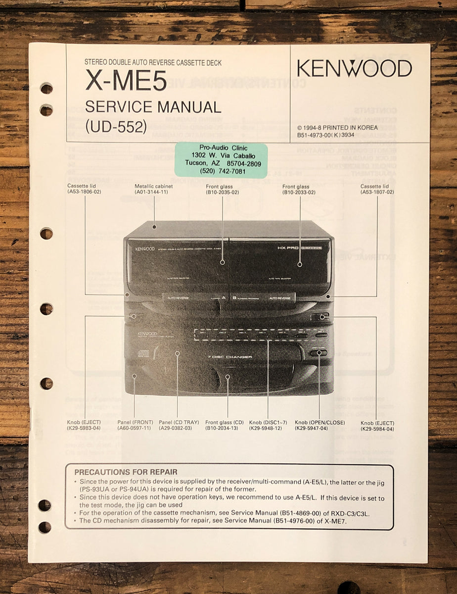 Service Manual *Original* – Vintage Audio Store - Vintage Service Manuals, Stereo Brochures and ...