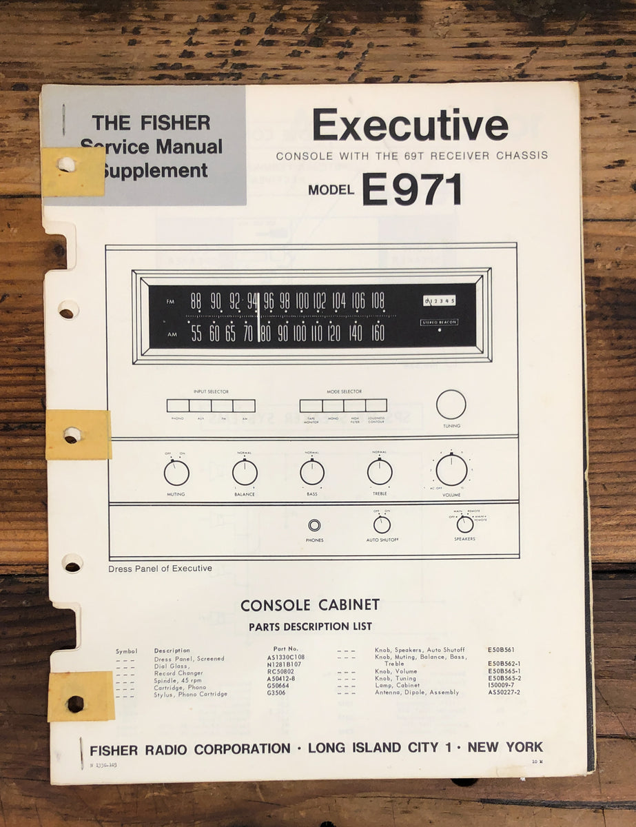 Service Manual *Original* – Vintage Audio Store - Vintage Service ...