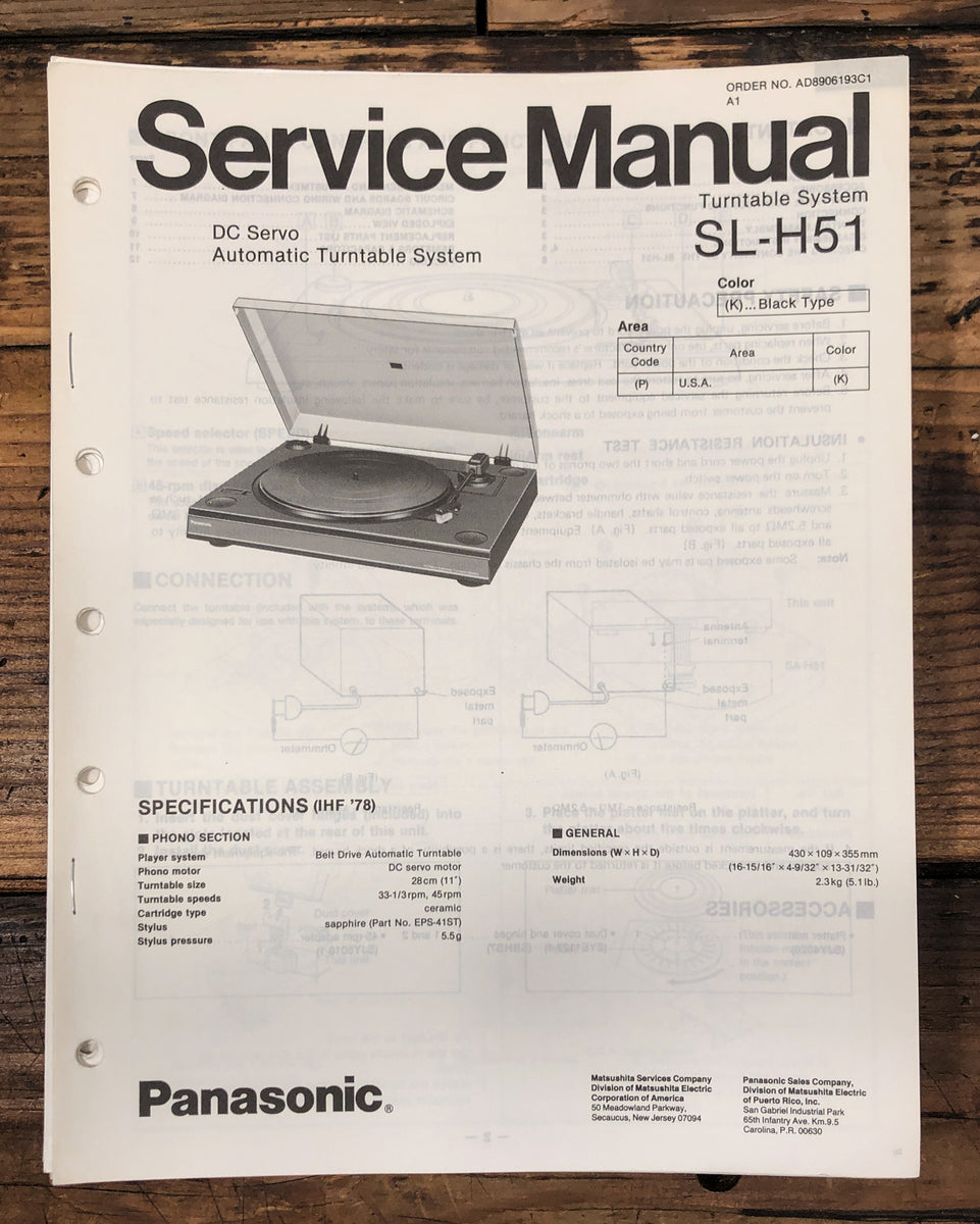 Turntable Service Manual *Original* – Vintage Audio Store - Vintage ...