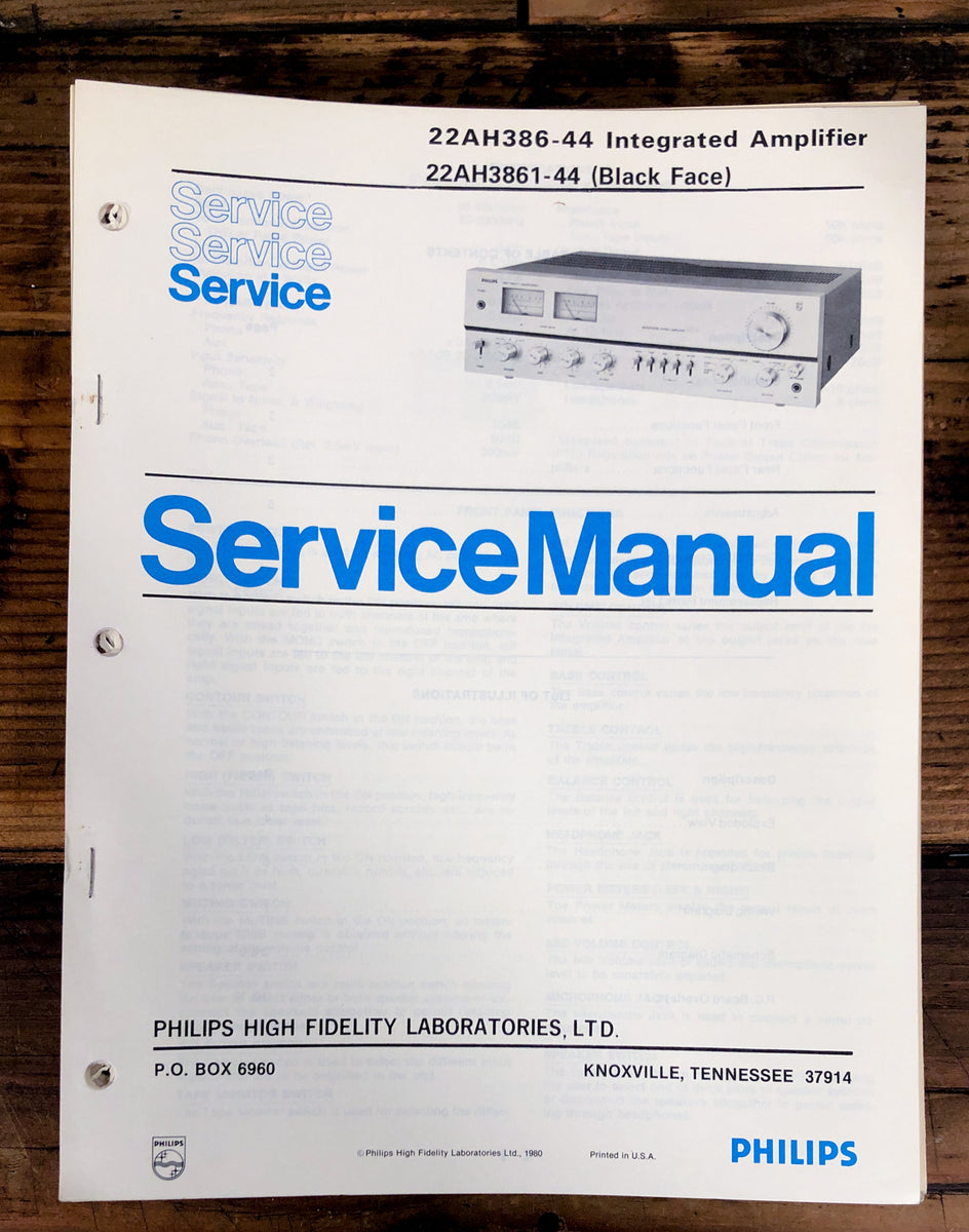 Receiver Service Manual *Original* – Vintage Audio Store - Vintage ...