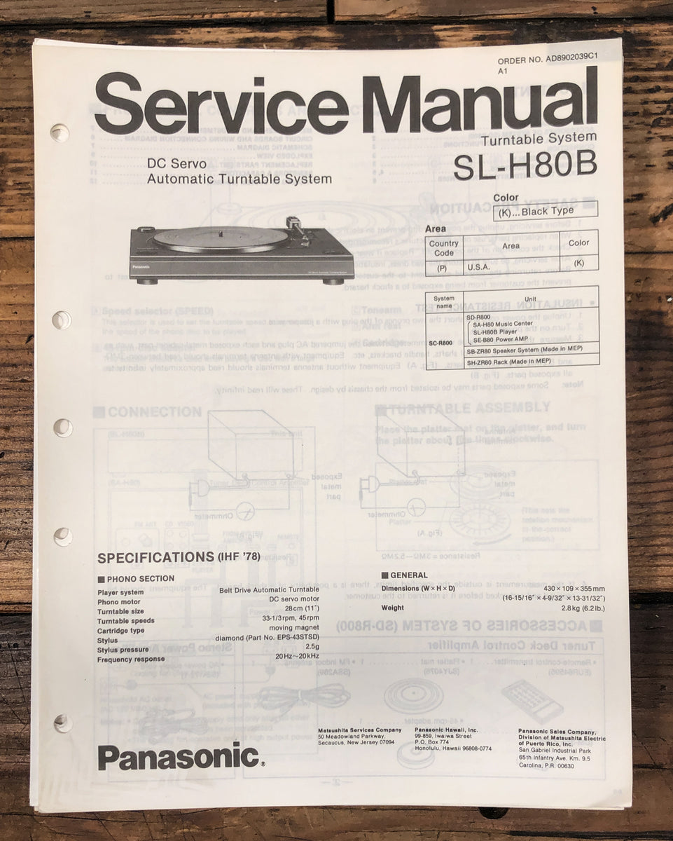 Turntable Service Manual *Original* – Vintage Audio Store - Vintage ...