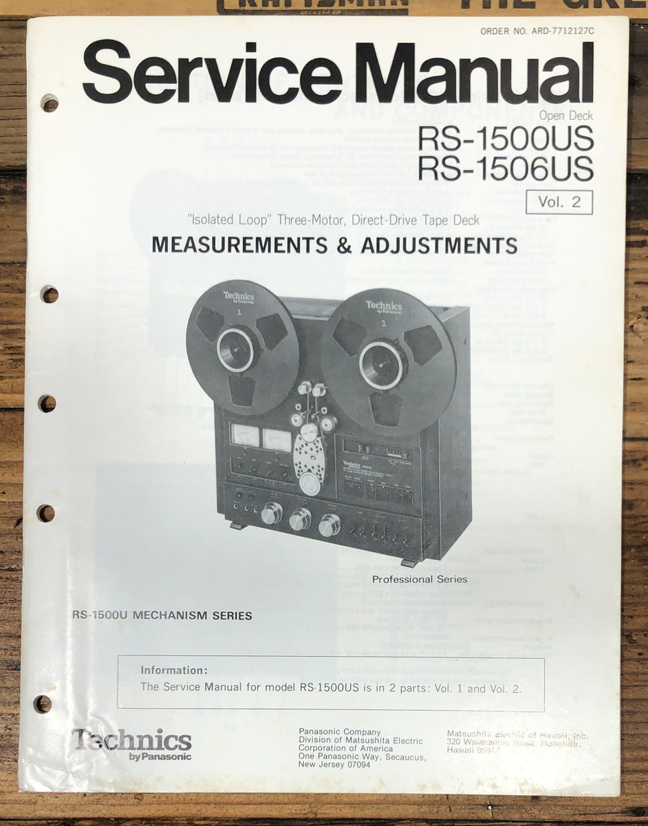 Reel to Reel Service Manual – Vintage Audio Store - Vintage Service ...