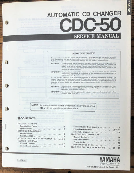 Service Manual *Original* – Vintage Audio Store - Vintage Service Manuals, Stereo Brochures and ...