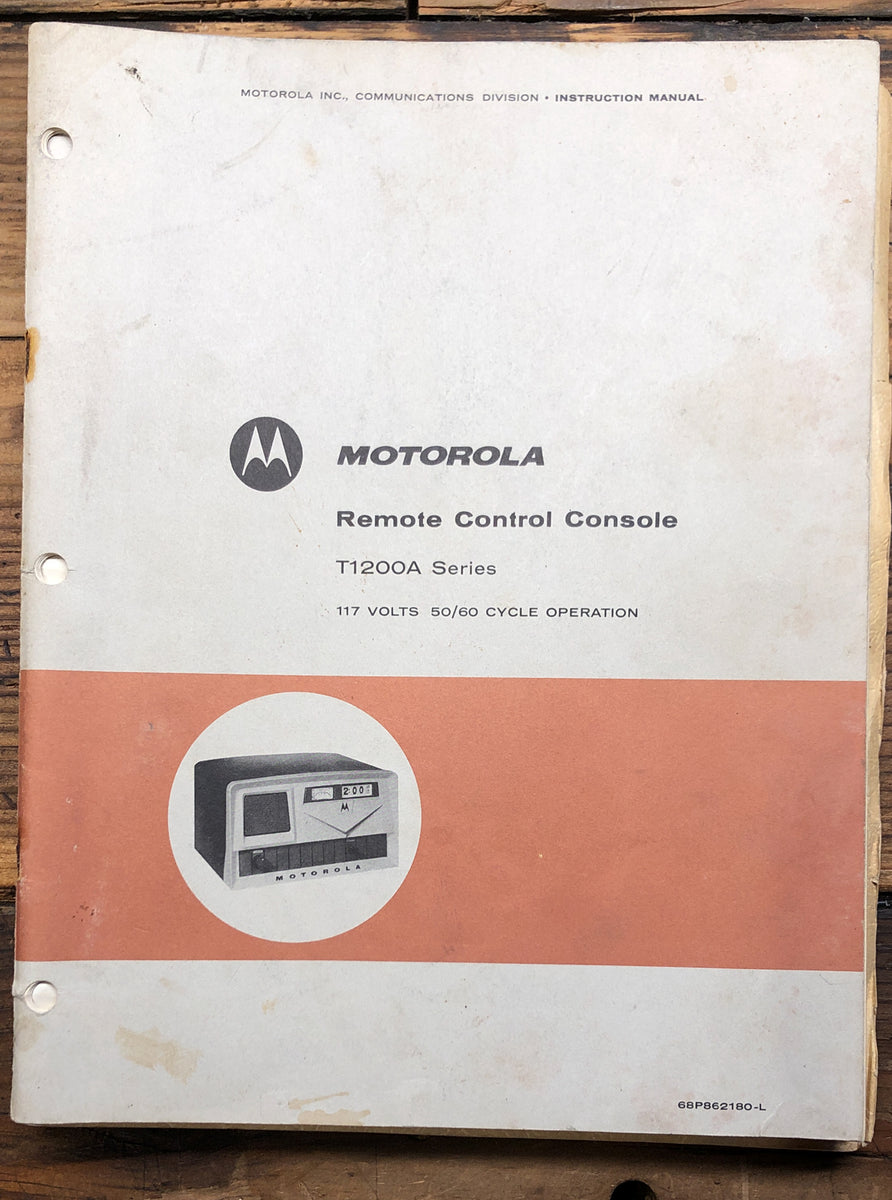 Remote Control Console Service Manual *Original* – Vintage Audio Store ...