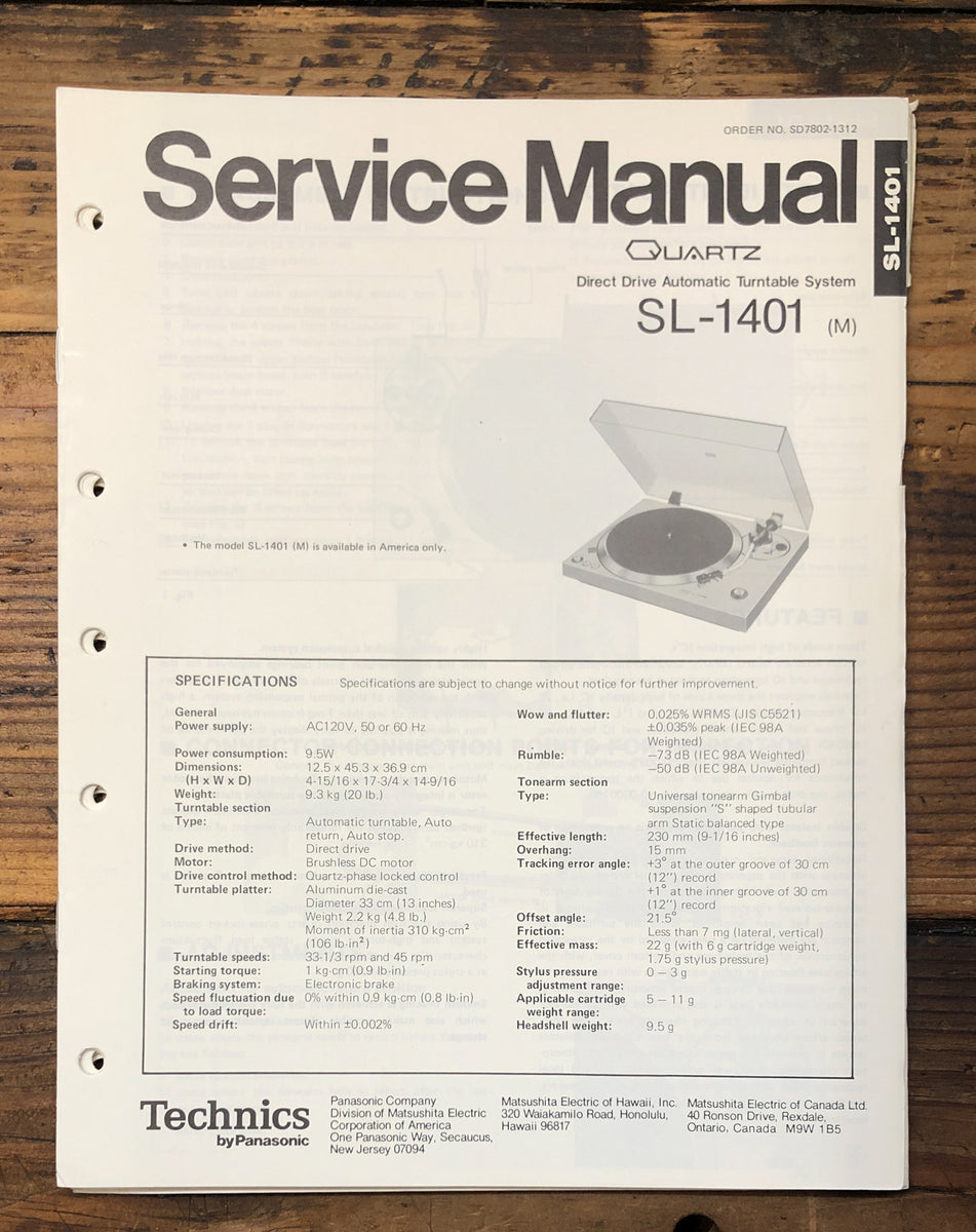 Service Manual *Original* – Vintage Audio Store - Vintage Service ...