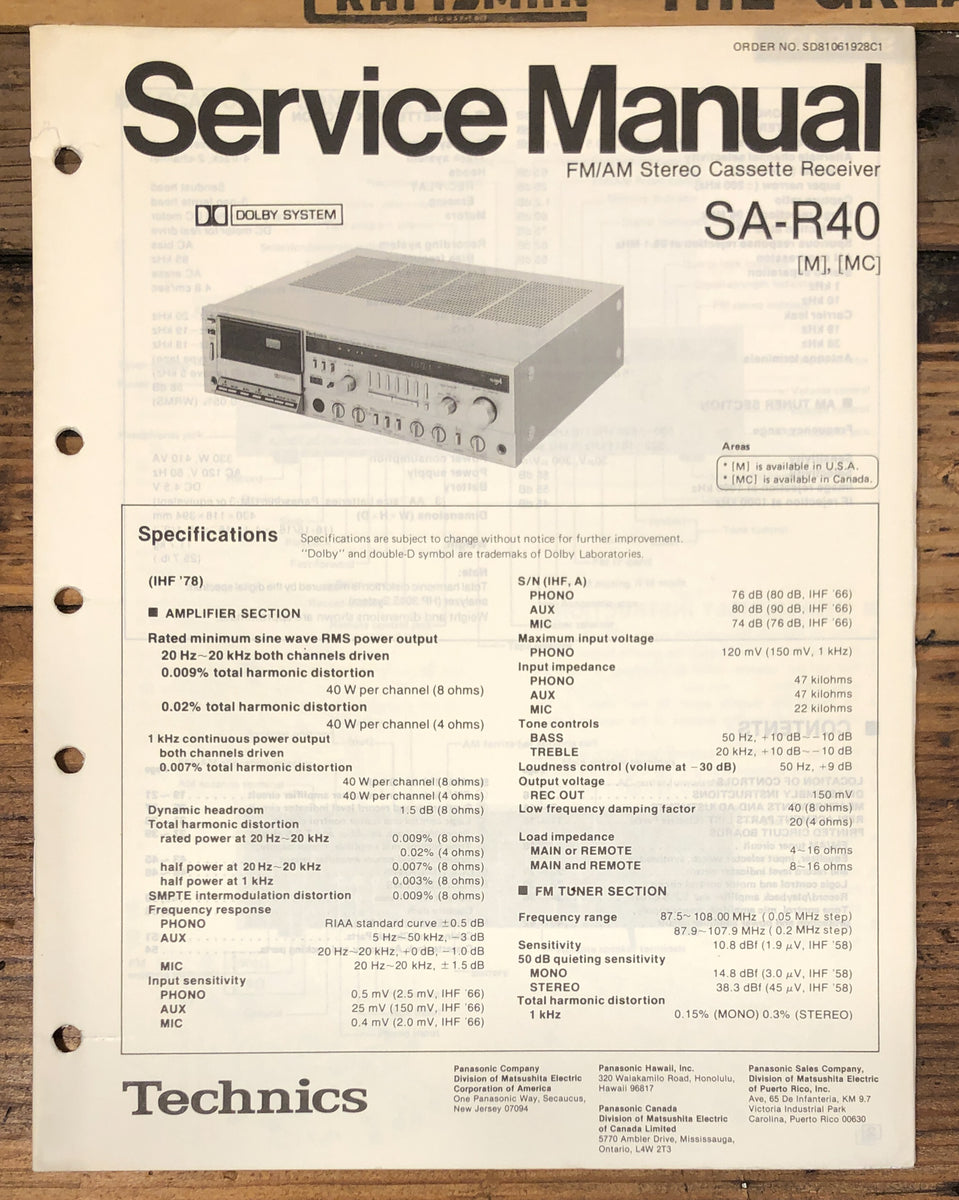 Service Manual – Vintage Audio Store - Vintage Service Manuals, Stereo ...