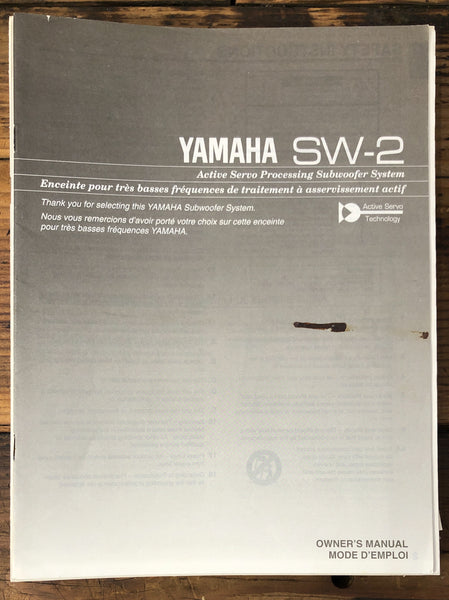Subwoofer Owner / User Manual *Original* – Vintage Audio Store ...