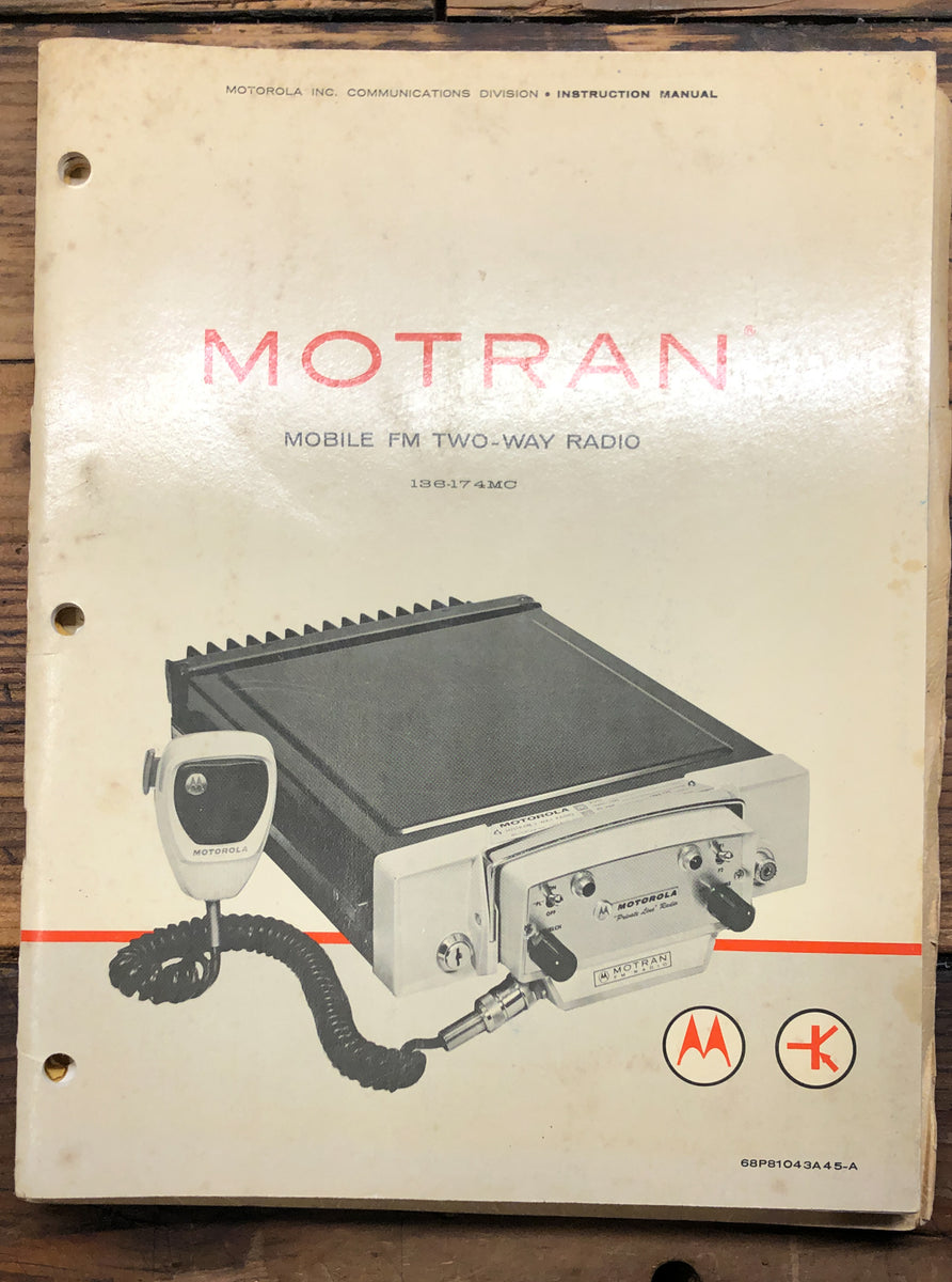 Two Way Radio Service Manual *Original* – Vintage Audio Store - Vintage ...