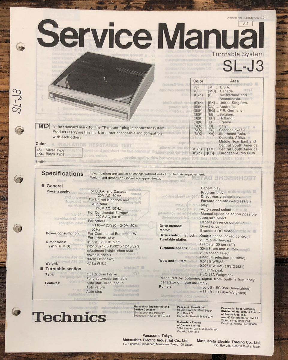 Turntable Service Manual *Original* – Vintage Audio Store - Vintage ...