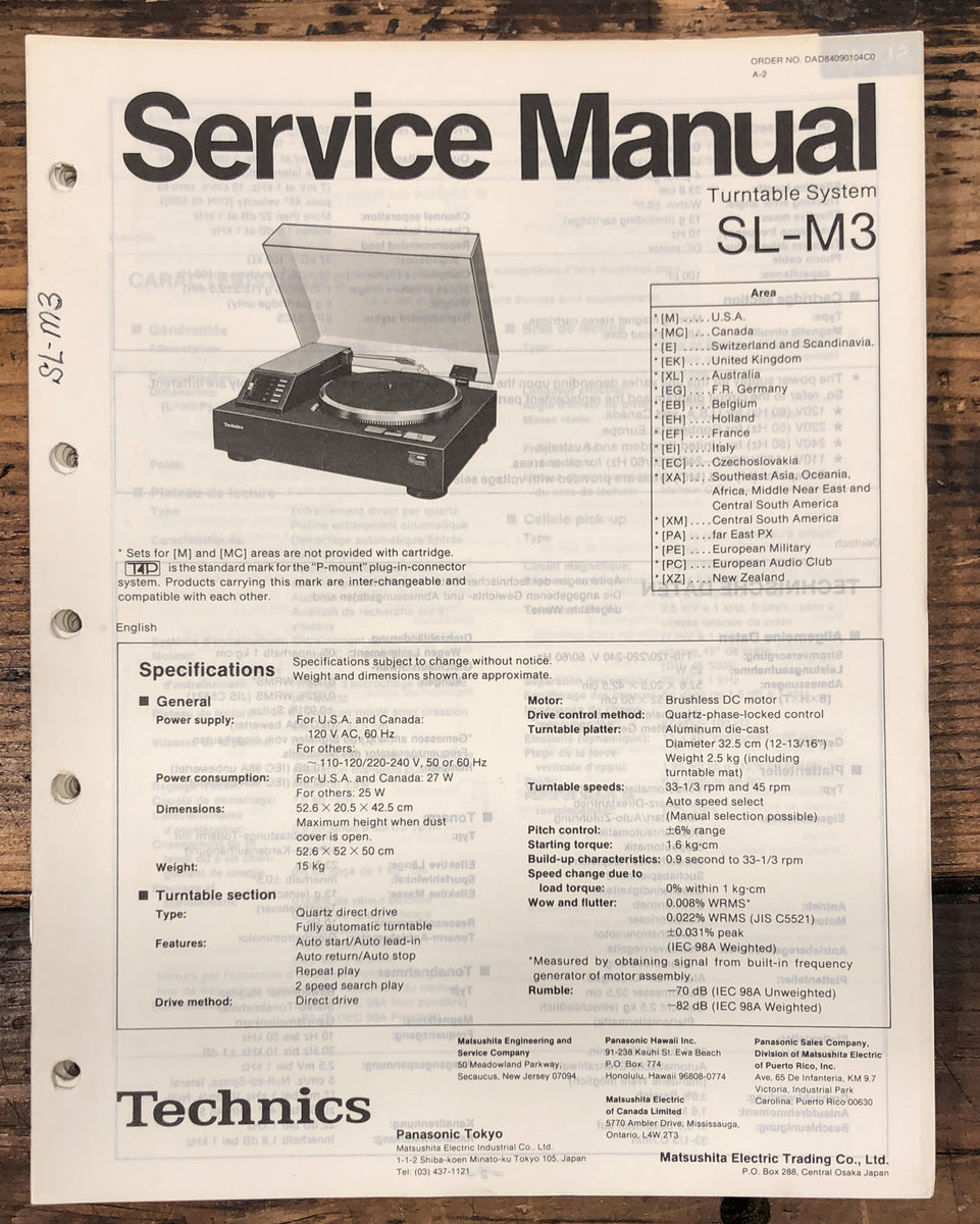 Turntable Service Manual *Original* – Vintage Audio Store - Vintage ...
