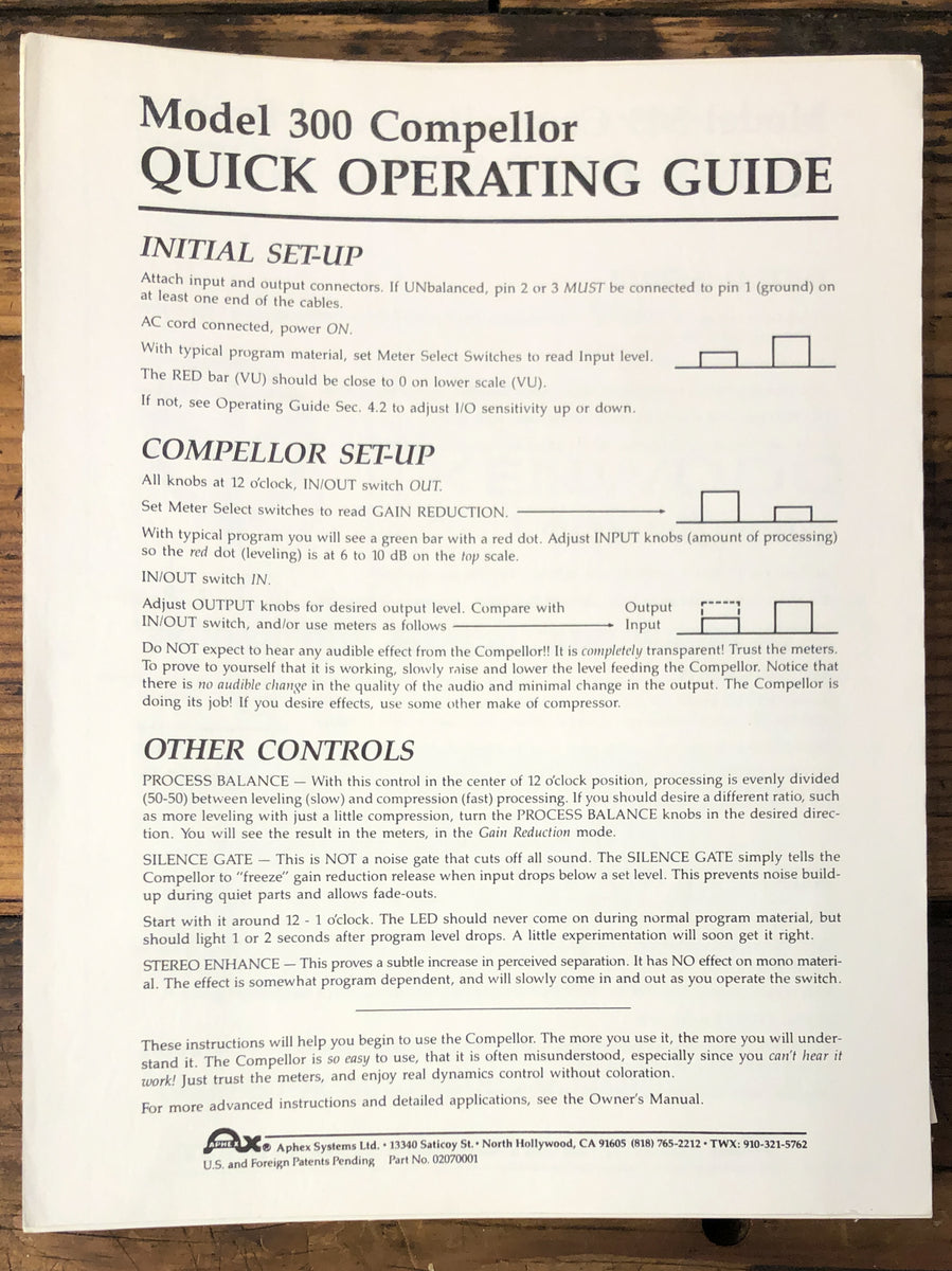 Compeller Owner / User Manual *Original* – Vintage Audio Store ...