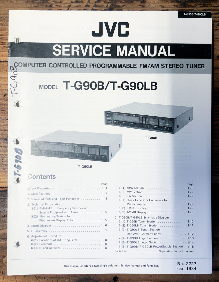 Tuner Service Manual *Original* – Vintage Audio Store - Vintage Service ...