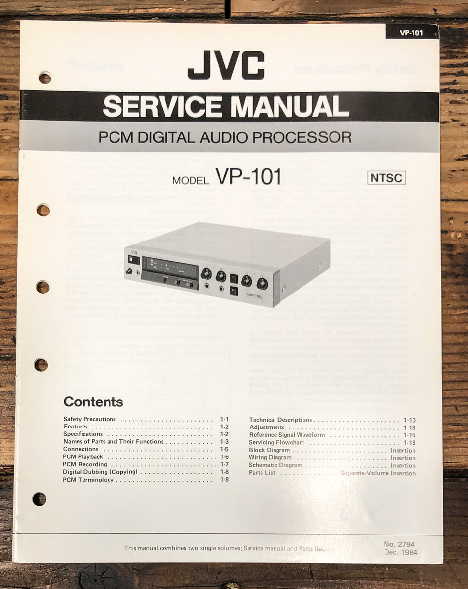 PCM Processor Service Manual – Vintage Audio Store - Vintage Service ...