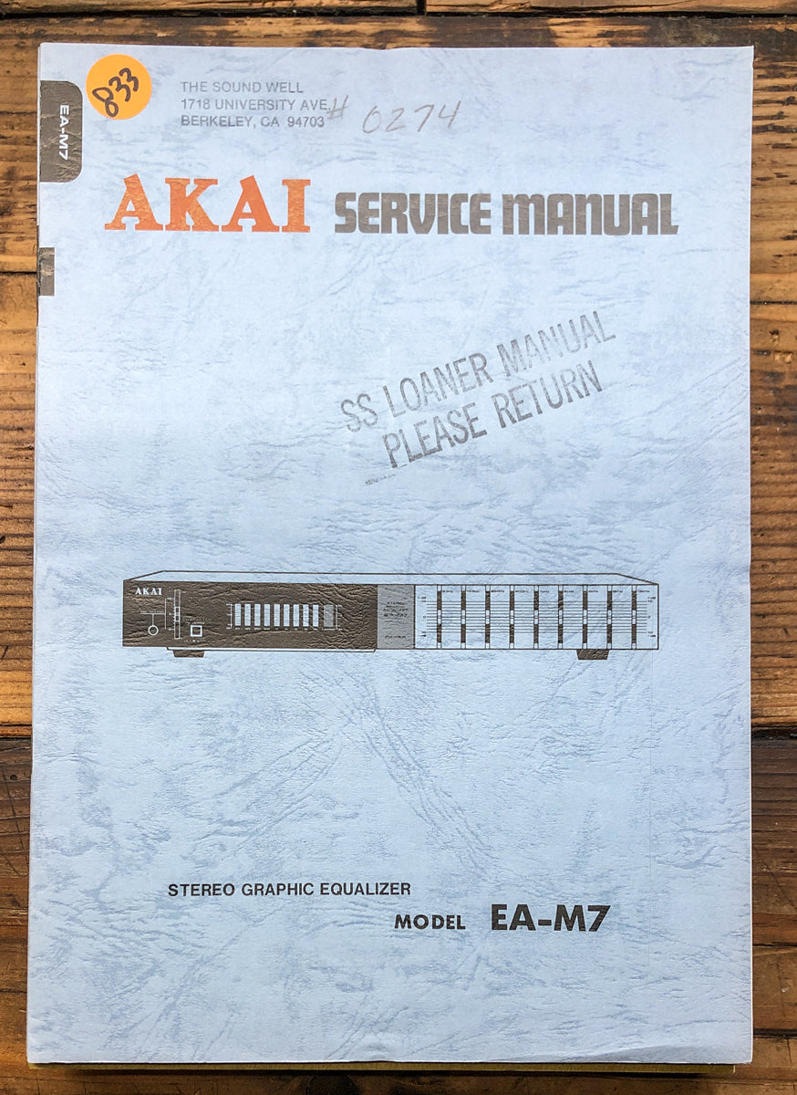 Equalizer Service Manual *Original* – Vintage Audio Store - Vintage ...