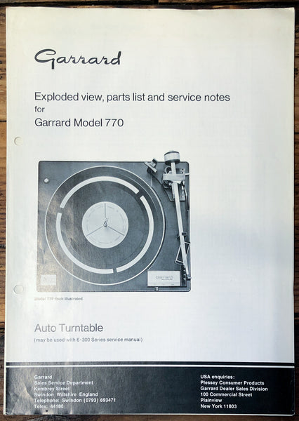 Turntable *Original* – Vintage Audio Store - Vintage Service Manuals ...